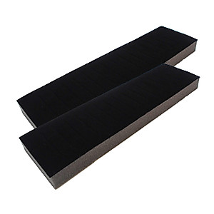 N'icePackaging 2 Qty - USA Deluxe Midnight Black 16 Slot Bangle Foam Insert Display - for Trays/Jewelry Cases - 6 Colors - Standard Size 14 1/4" x 3 3/4" x 1 1/8"