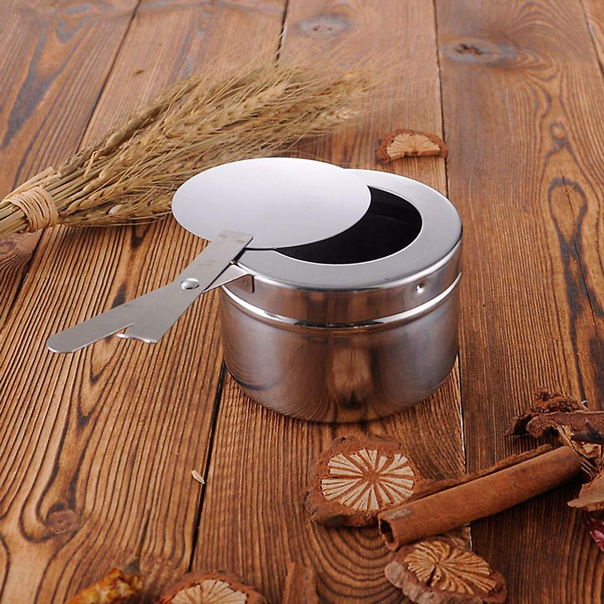 2pcs Steel Buffet Fuel Serving Dishes Chafing Dish Burner Holder Chafing Dishes& Food Warmers Fuel Holder Stainless Warming Trays for Buffets Party Tiny Fuel Holder Cans Small