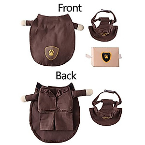 XIAOYU Pet Dog Cat Halloween Costume, Funny Halloween Christmas Party Clothes Apparel for Small Dog Cat Cosplay, Porter Costume, L