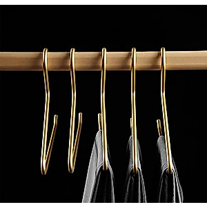 ZWJPJL 5pcs Aluminum Alloy Trousers Hangers Household Clothes Organizer Wardrobe Space Saving Pants Storage Hanger Trousers Drying Rack,Gold