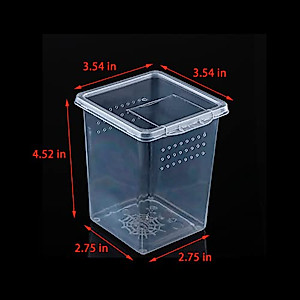 4 Pcs Insect Spider Terrariums Breeding Box Hatching Container Small Reptile Arboreal Spider Mantis Scorpion Centipede Acrylic Breeding Box