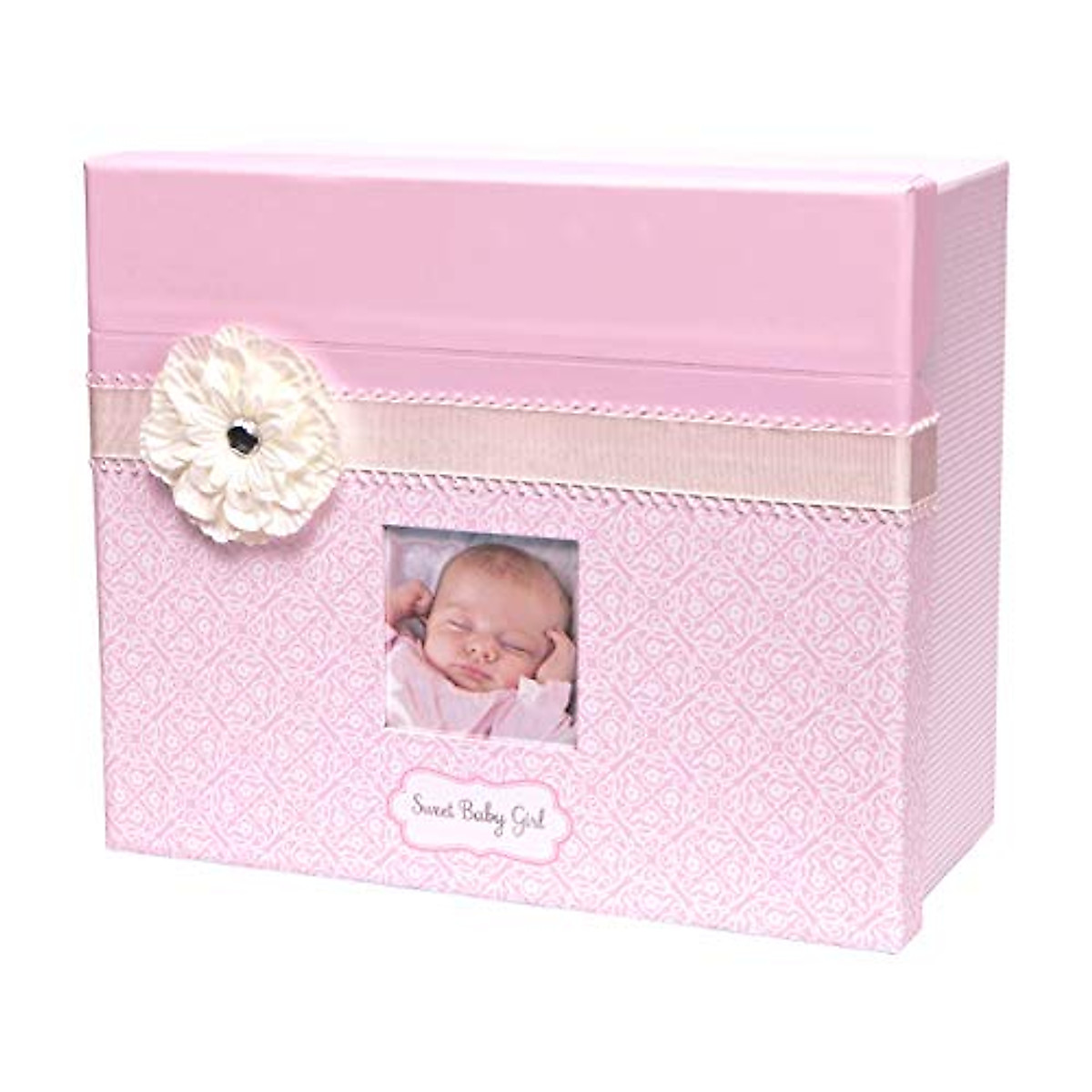 C.R. Gibson Pink Baby Girl Large Keepsake Box, 12.5'' W x 10.25'' H
