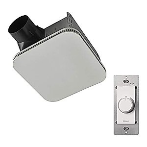 Broan-NuTone AER110KA Ventilation Fan with Infinitely Adjustable Speed Control Switch and Roomside Installation, 110 CFM