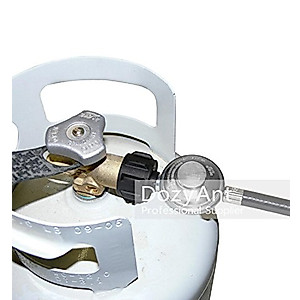 DOZYANT 5 Feet Universal QCC1 Low Pressure Propane Regulator Grill Replacement with 5 FT Hose for Most LP Gas Grill, Heater and Fire Pit Table, 3/8 inch Female Flare Nut