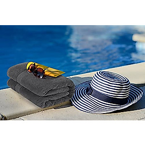 Utopia Towels - Luxurious Jumbo Bath Sheet 2 Pack - 600 GSM 100% Cotton Highly Absorbent and Quick Dry Extra Large Bath Towel - Super Soft Hotel Quality Towel (35 x 70 Inches, Grey)