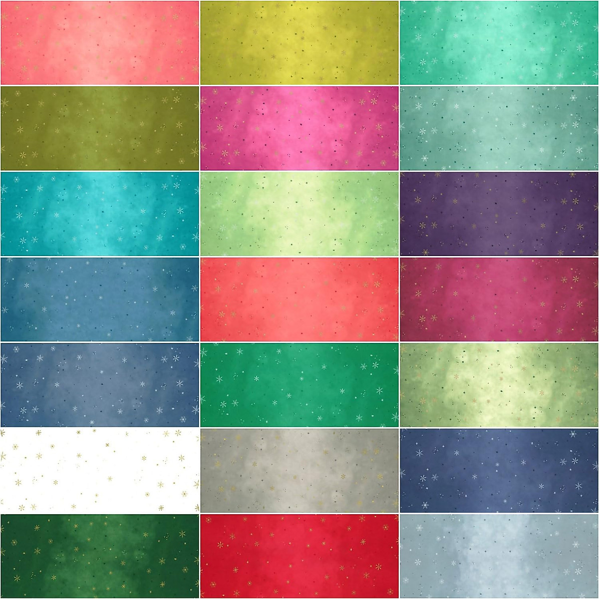 V and Co Ombre Flurries Metallic 21 Fat Quarters Moda Fabrics 10874ABM