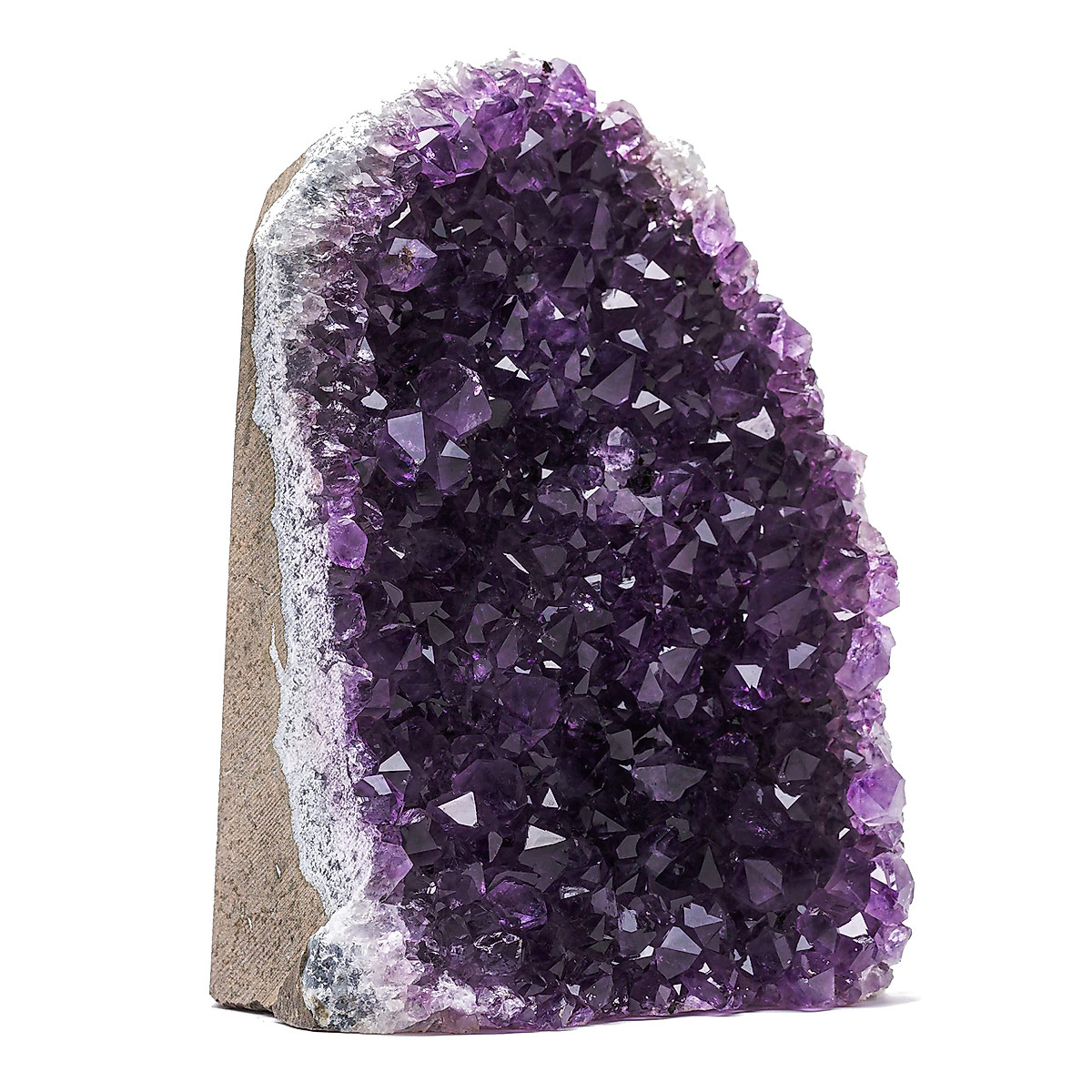 EMPORION Natural Amethyst (3 lb to 4 lb) - 4.5" to 7.5" Height - Crystal Clusters Stone from Uruguay Raw Geode Quartz - Deep Purple Color