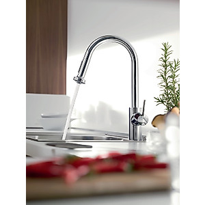 hansgrohe Talis S² Chrome High Arc Kitchen Faucet, Kitchen Faucets with Pull Down Sprayer, Faucet for Kitchen Sink, Magnetic Docking Spray Head, Chrome 14877001