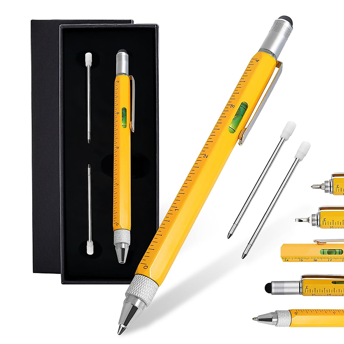 Gifts for Men Multitool Pen,7 in 1 Multi-Functional Stylus Pen,Cool Gadgets,Gifts for Grandpa Husband Dad Boyfriend,Unique Mens Valentines Gifts from Daughter