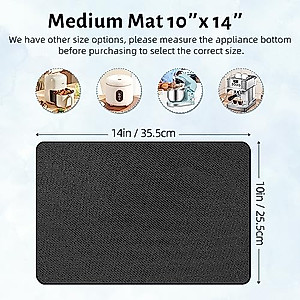 LOPNUR Appliance Slider Cut to Fit, Kitchen Appliance Sliders 360 Degree Rotation Moving on Counter, Coffee Mat Heat Resistant Mat, Appliance Mover for Espresso Machine, Food Processor (Medium, Grey)