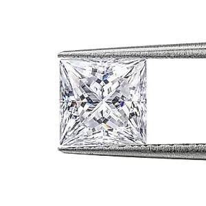 Venetia 101 Facets Realistic Supreme Princess Cut 1.5 Carat Simulated Diamond Ring Band Set 925 Silver Platinum Plated BSQ