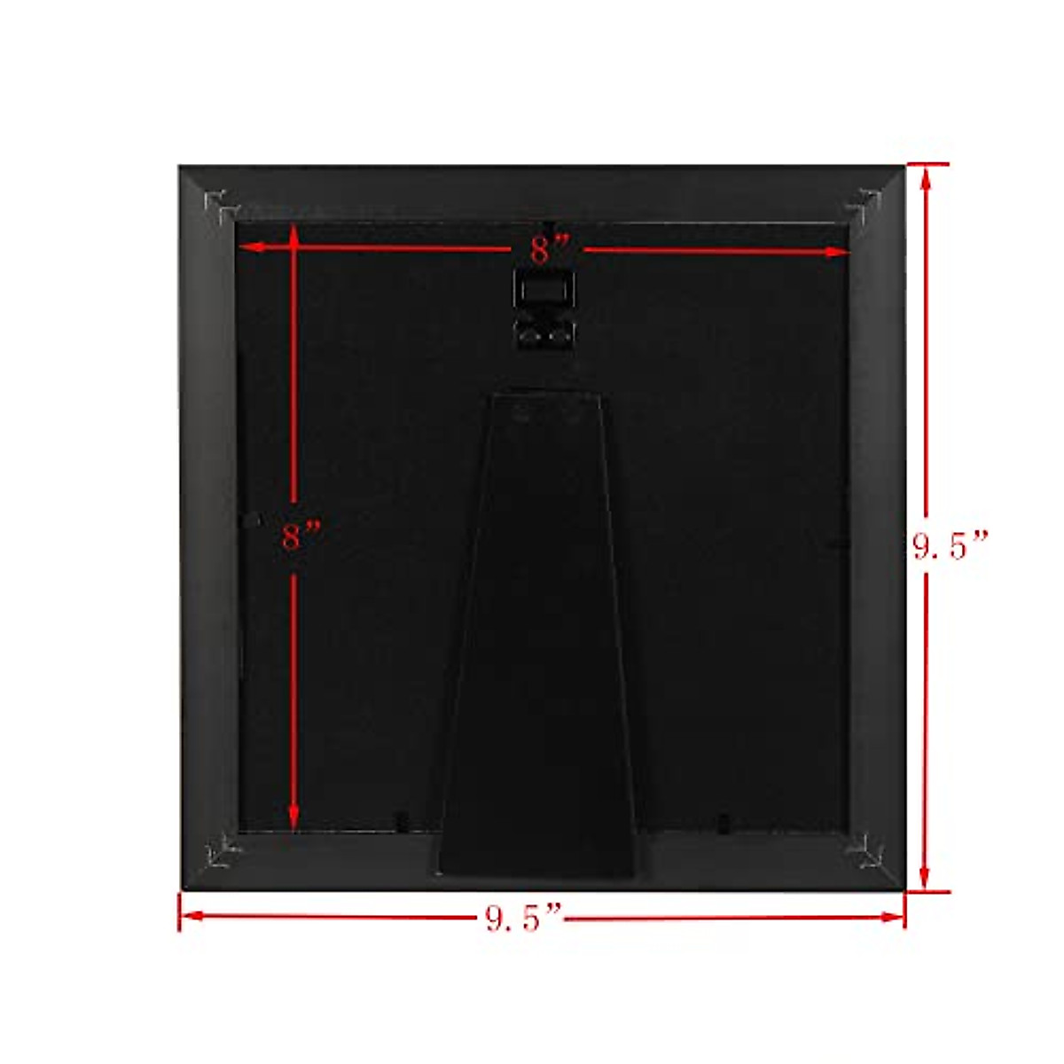 Scholartree Black 8x8 Picture Frames Set of 6, Display 8x8 without Mat or 4x4 with Mat，Wall Gallery Photo Frames