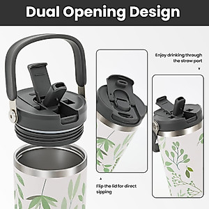 Riley Joy 40 oz 2.0 Stainless Steel Tumbler with Leak-Proof Lid and Straw, Double-Wall Vacuum Insulated Travel Mug for Coffee, Iced Tea, or Water - Ideal for Commutes and Outdoor