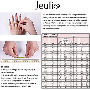 Jeulia 6.55 Carat Personalized Princess Cut Diamond Rings for Women Sterling Silver Double Row Halo Engagement Rings Black Plated Bridal Band Rings Anniversary Promise with Jewelry Gift Box (Purple, 8)