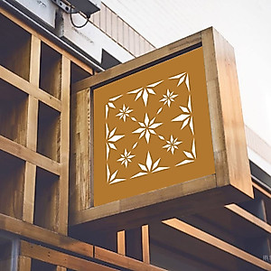 6 Inch Wall Texture Stencils for Painting, 25 Pieces Reusable DIY Modern Wall Stencil Mixed Crackle Marble Background Camo Spray Paint Art Templates for Wood Canvas Paper Floor Tile(Wall)