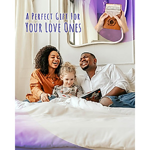 Libretto Kalimba Solid Wood Thumb Piano 17 Keys, Portable Mbira Finger Piano with Tune Hammer, Flannel Bag, Manual, Cleaning Cloth, Finger Covers, and Stickers, Great Gift for Kids and Adult Beginners