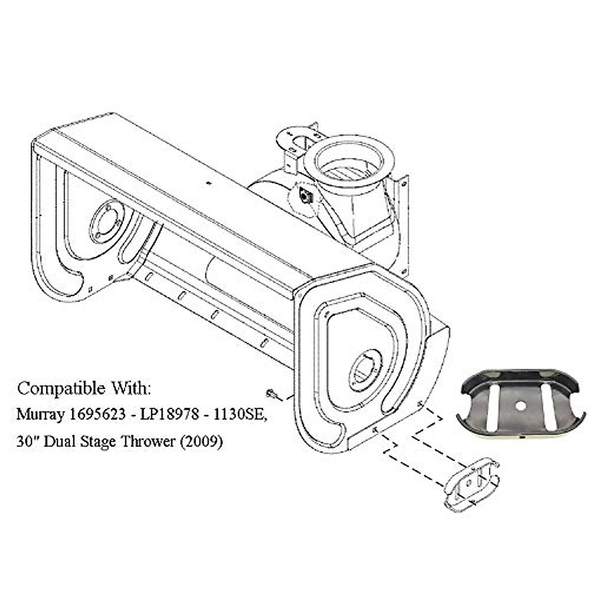 Outdoor Power 2 Pieces Snow Blower Skid Shoe Replaces Murray 1727854BMYP Skid Shoe for Murray 1687050 - Grass Mulcher Kit 50"