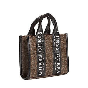 GUESS Factory Women's Logo Mini Tote Crossbody Handbags Brown
