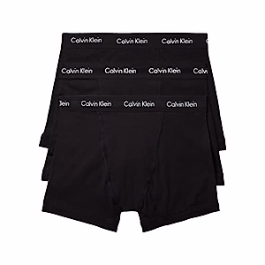 Calvin Klein Men's Cotton Classics 3-Pack Boxer Brief, 3 Black, 2XL