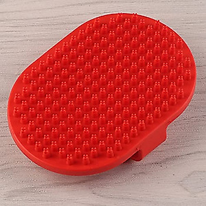 Pet Shampoo Bath Brush Horse Wellness Massage Curry Comb Soothing Massage Rubber Comb for Horse Grooming Care