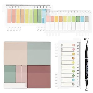 EOOUT 900 Sheets Transparent Sticky Notes 3x3 Inches, Pastel Morandi Page Markers Self-Adhesive Translucent Clear Index Tabs Flags for Annotating Books Bible Journaling Aesthetic School Study Supplies