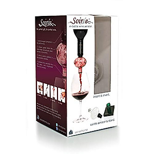 Soireehome - In Bottle Wine Aerator - For Red Wine, White Wine, And Rose Wine! - Made Of Glass, Makes Your Wine Taste Better
