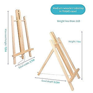 16 inch Tabletop Display Artist Easel Stand, Art Craft Painting Easel, Wooden Easel Apply to Kids Artist Adults Students Classroom Etc.