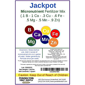 Jackpot Micronutrient Liquid Fertilizer Mix | Indoor & Outdoor | for Plants, Flowers, Vegetable Gardens, Trees, Shrubs & Lawns (32oz)