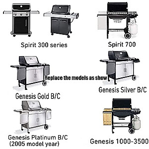 MONIBAQ Grill Grates Replacement for Weber Spirit 310, Grill Replace Parts for Spirit II 310 Series, Cast Iron Cooking Grid Replace for Weber Spirit E-310 S-310 Genesis 1000 Genesis Gold Silver