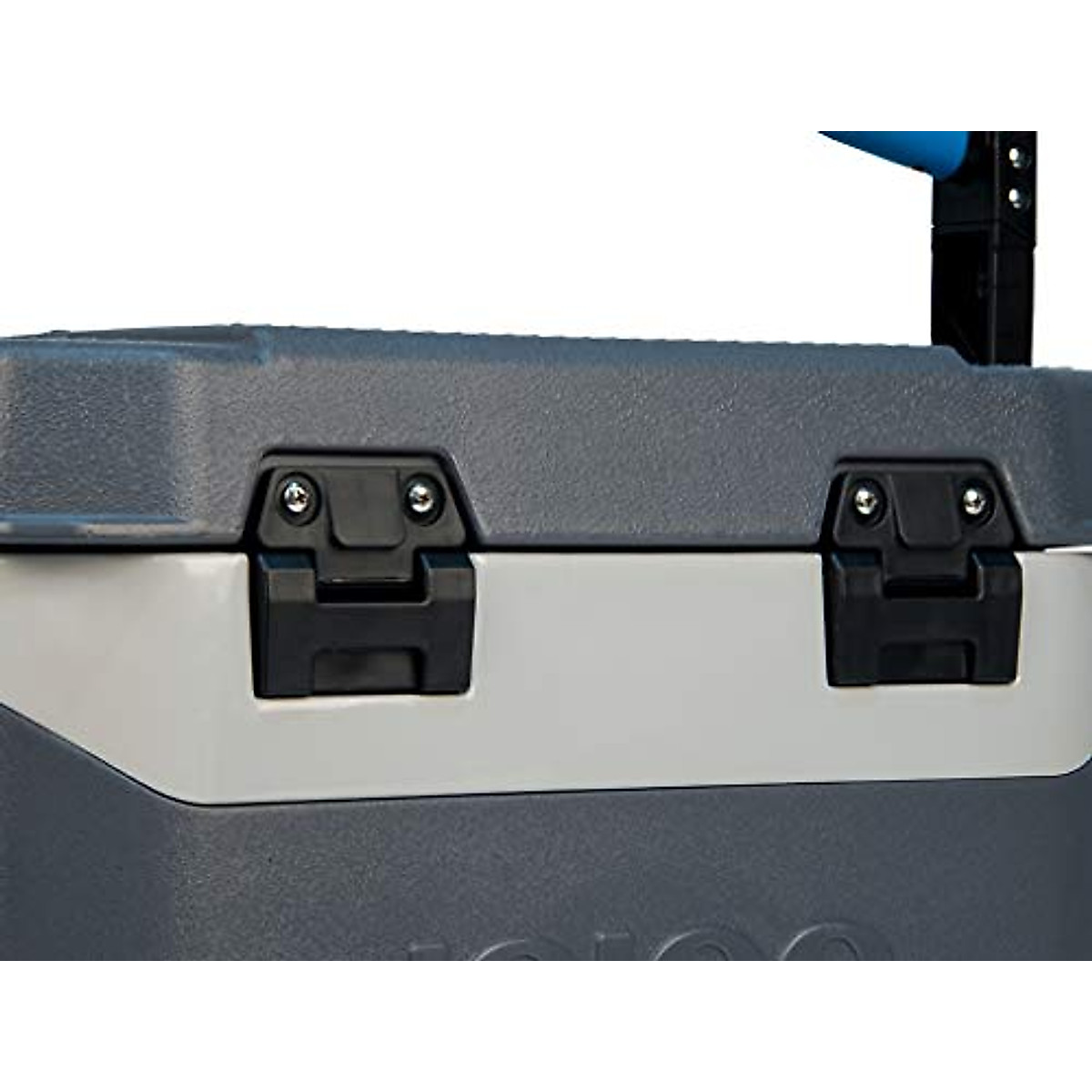 Igloo BMX 25 Quart Cooler with Cool Riser Technology, Fish Ruler, and Tie-Down Points - 11.29 Pounds - Carbonite Gray and Blue