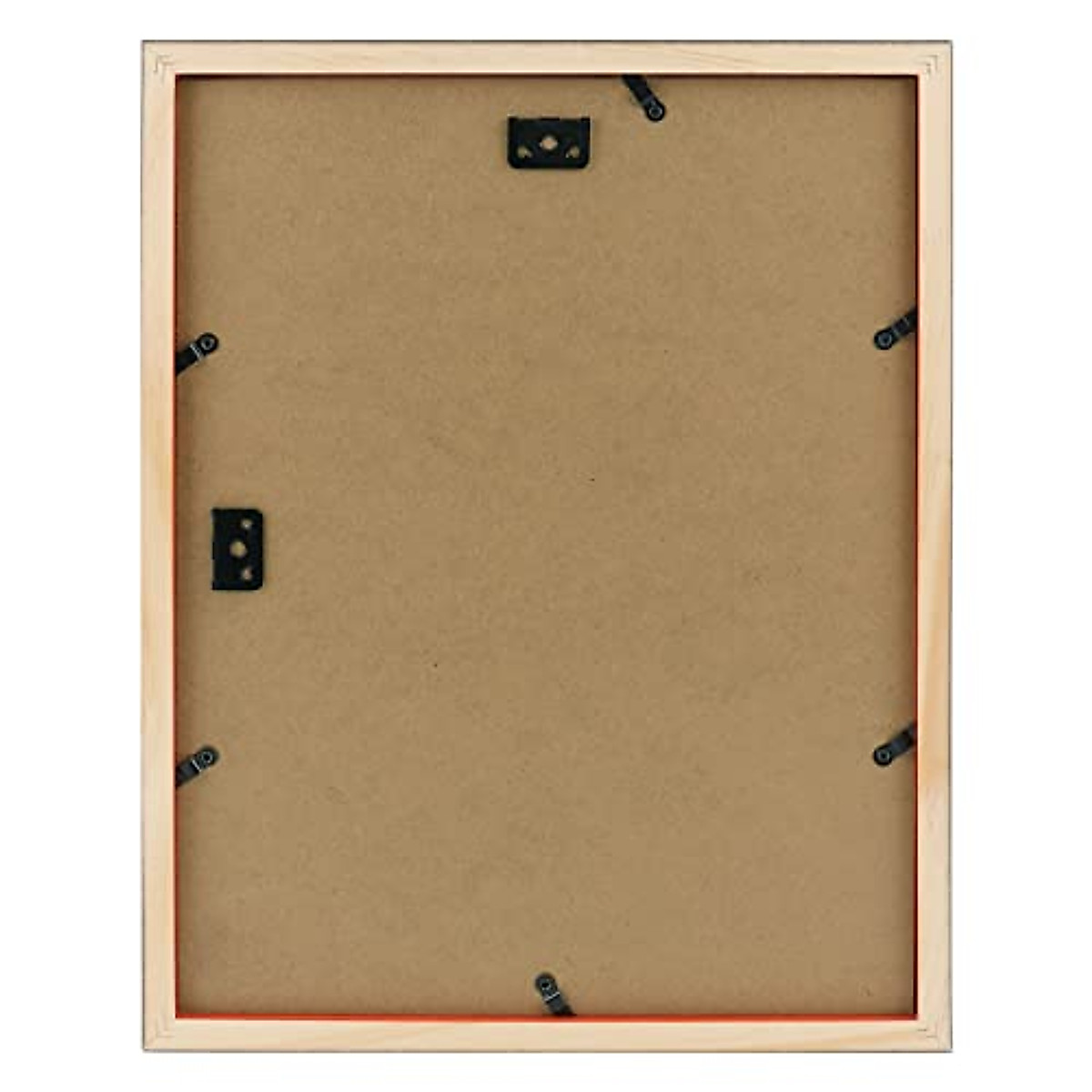 Golden State Art, 11x14 Brown Wood Frame with White Over Black Double Mat - Displays 8x10 Photos - Real Glass, Sawtooth Hangers, Back Turn Buttons - Wall Mounting, Landscape, Portrait