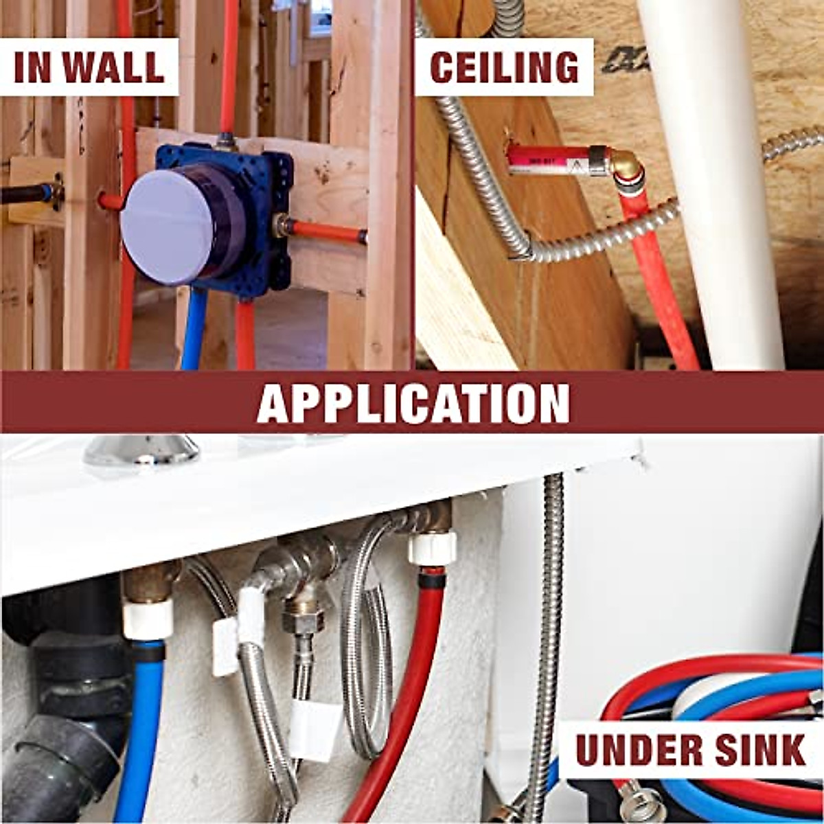 IWISS 1/2-Inch PEX Pipe Crimp Copper Rings, Skid-Proof, F1807 Standard-100pcs