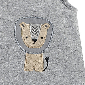 Lambs & Ivy Jungle Safari Gray/Tan/White Nursery 6-Piece Baby Crib Bedding Set