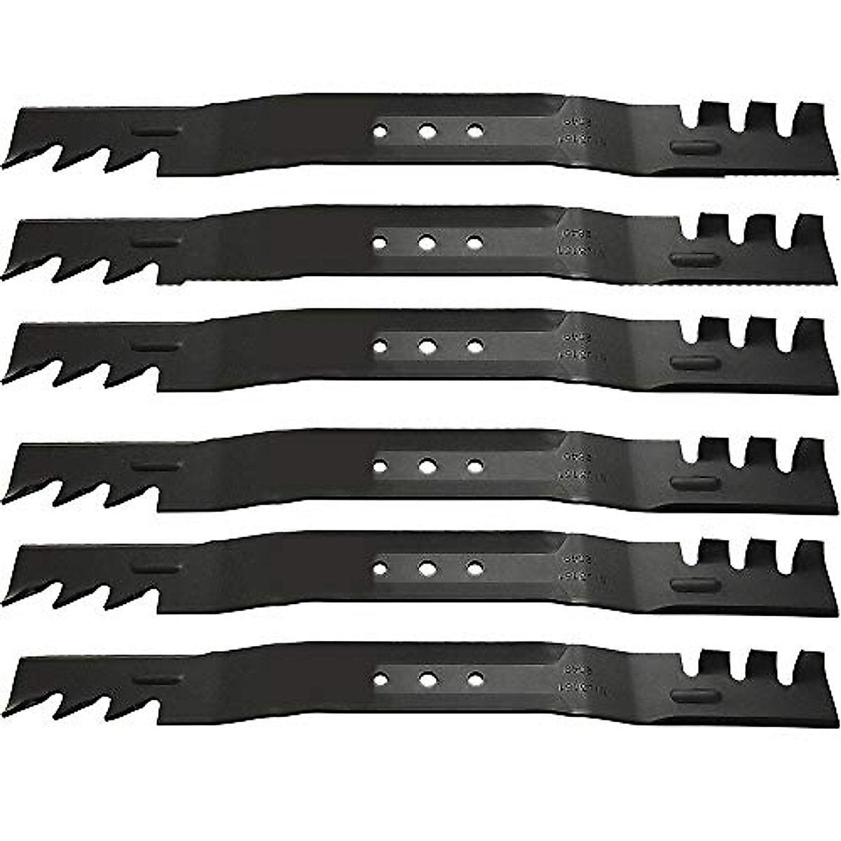 Stevens Lake Parts Set of 6 New Toothed Mulching Blade Fits Toro 20001, 20003, 20005, 20008, 20009, 20012, 20013 Models Interchangeable with 108-9764-03, 131-4547-03, 131-4547-03-A