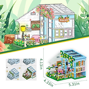 SUNHABI Flower House Building Toys Set for Girls 6-12 8-10 10-12 Size of Mini Bricks Friends Set for Girls 6-12 8-12 for Girls Boys 6-12, 608 PCS 5.31 (l) 4.33 (w) 4.13 (h) inch………