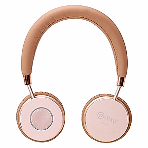 Contixo KB-200 Premium Kids Headphones with Volume Limit Controls (Max 85dB), Bluetooth Wireless Headphones Over-The-Ear with Microphone (Gold) - Best Gift