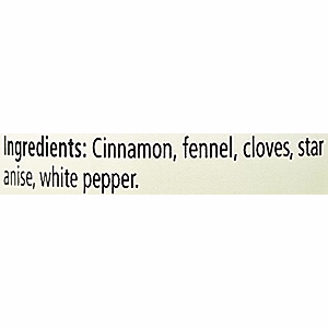 Frontier Co-op Five Spice Seasoning, 1.92 Ounce, Cinnamon, Fennel Seed, Cloves, Star Anise & White Pepper, Non GMO, Kosher
