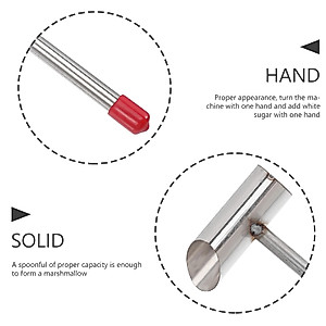 Luxshiny Marshmallow Spoon Sugar Spoon Long Handle Stainless Steel Cotton Candy Scoop for Cotton Candy Floss Machine Marshmallow Machine Spare Parts