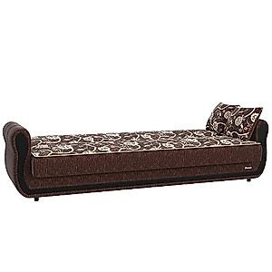 Sweet Home Stores Savannah Sofa Bed, Sofabed, Brown
