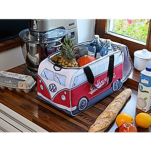 BRISA VW Collection - Volkswagen Samba Bus T1 Camper Van Cooler Bag 25 l (White/Red)