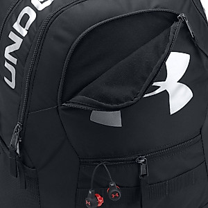 Under Armour Big Logo 5.0 Backpack, Black (001)/Silver, One Size Fits All