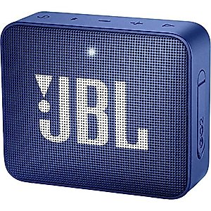 JBL GO2 Portable Bluetooth Speaker with Rechargeable Battery, Waterproof, Built-in Speakerphone, Blue
