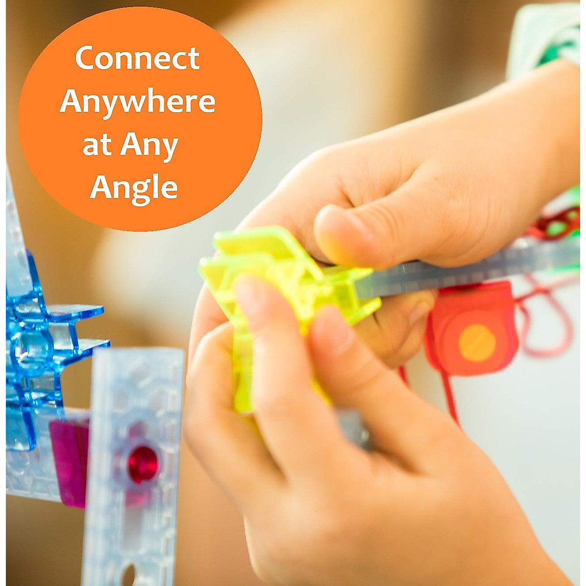 Brackitz Structures Educational STEM Manipulatives Building Block Toy | Sensory Learning Toys for Children PreK-6 | 320 Pc Set