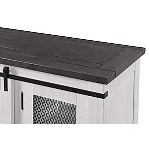 Martin Svensson Home Hampton TV Stand, White Stain with Grey Stain Top