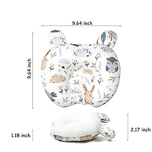 Three colors Bassinet Bedding Set Organic Cotton Pillow Cover Printed for Baby Boys & Girls Cute Pattern Infant Newborn Cover (Gray)