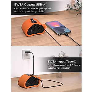 AddAcc 2024 Upgrade 10000mAh Waist Fan, 12000RPM Strong Airflow, Rechargeable Clip Belt Fan, 10 Speed, Max 24H Working Time, Personal Shirt Fan for Outdoor, Jobsite, Farms, Gifts for Men