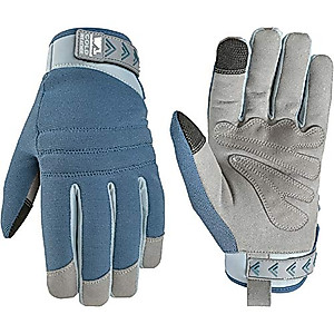Wells Lamont Women's Insulated Water-Resistant Blue Touchscreen Winter Gloves, Medium (7809M)