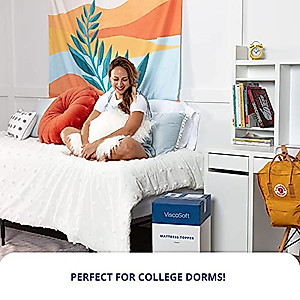 ViscoSoft Twin XL Extra Long Topper + Comforter Bundle