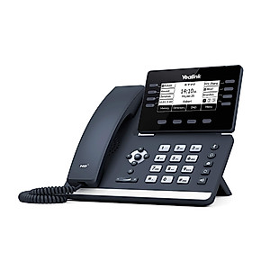 Yealink T53W IP Phone, 12 VoIP Accounts. 3.7-Inch Graphical Display - Black (Renewed)