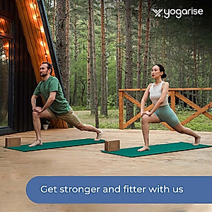 Yogarise Yoga mat for Men and Women, Premium Exercise Mat for Home Workout, Anti Slip Yoga Mat Workout, Gym Mat for Workout at Home with Bag and Strap (Bottle Green, 4mm)